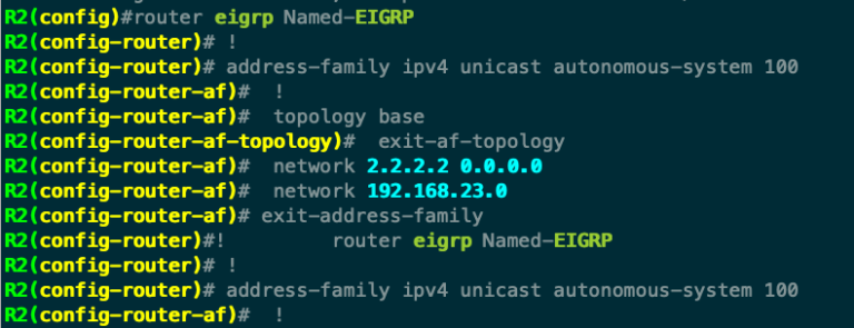 【EIGRP】名前付きモード（Named Mode）の設定 | hirota.noの技術ブログ〜 It's all over the network.